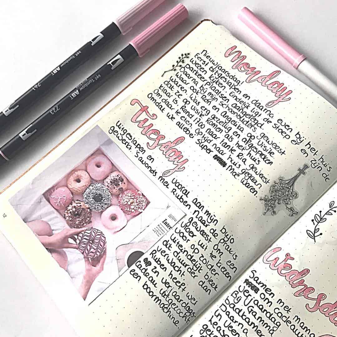 The top 10 pink bullet journal spreads from this week! | My Inner Creative