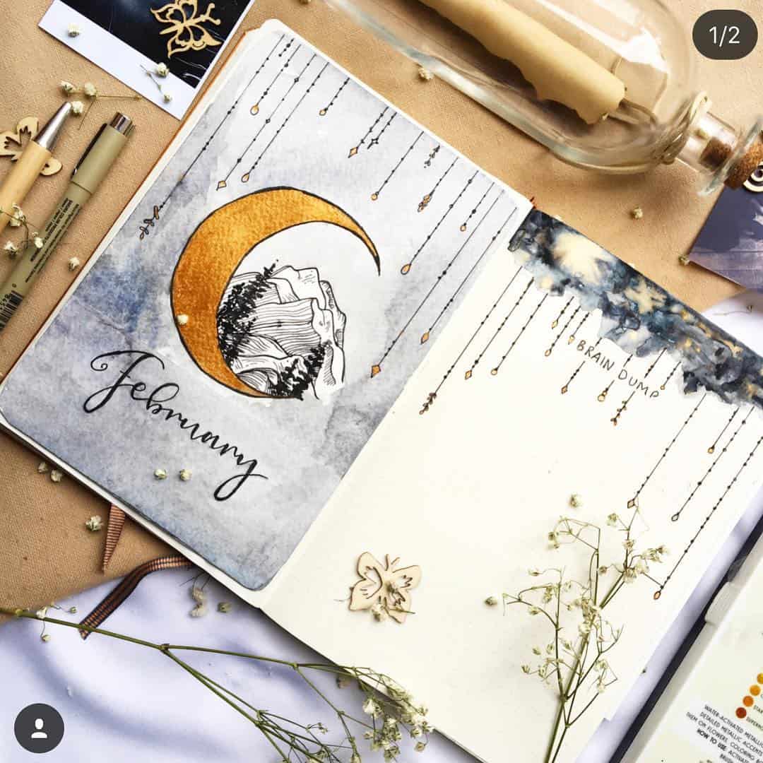 Top 10 Gold Inspired Bullet Journal Spreads | My Inner Creative