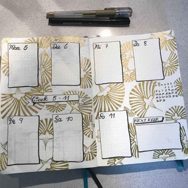 Top 10 Gold Inspired Bullet Journal Spreads | My Inner Creative