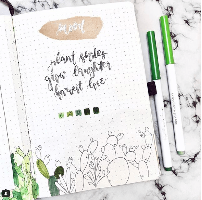 100+ Incredible Cactus Bullet Journal Spreads