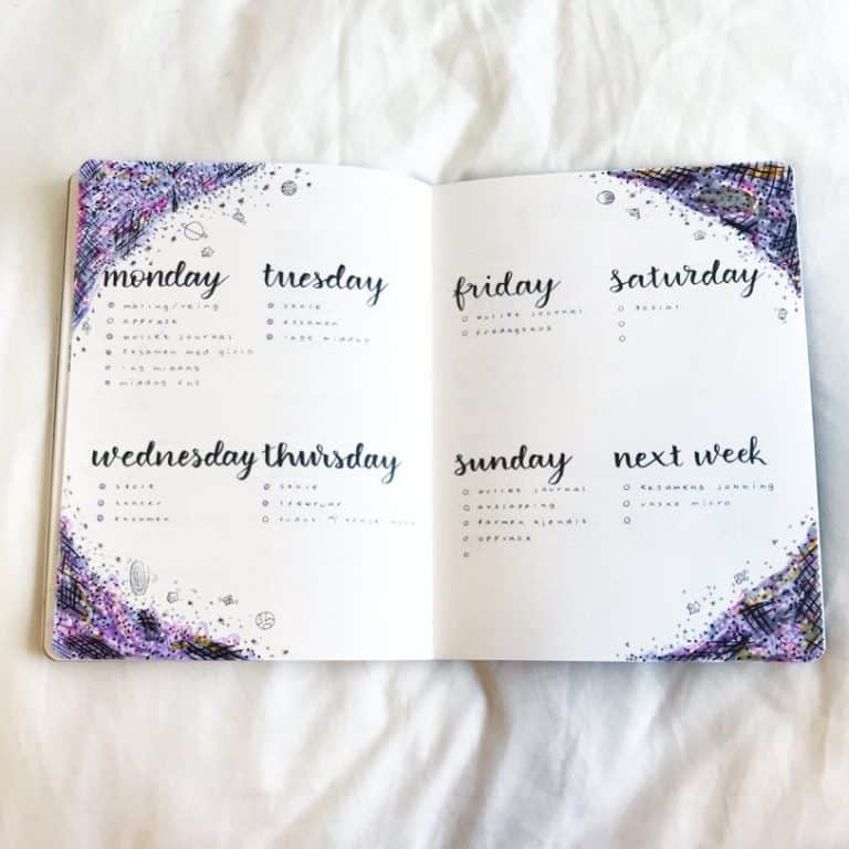 10 purple bullet journal spreads | My Inner Creative