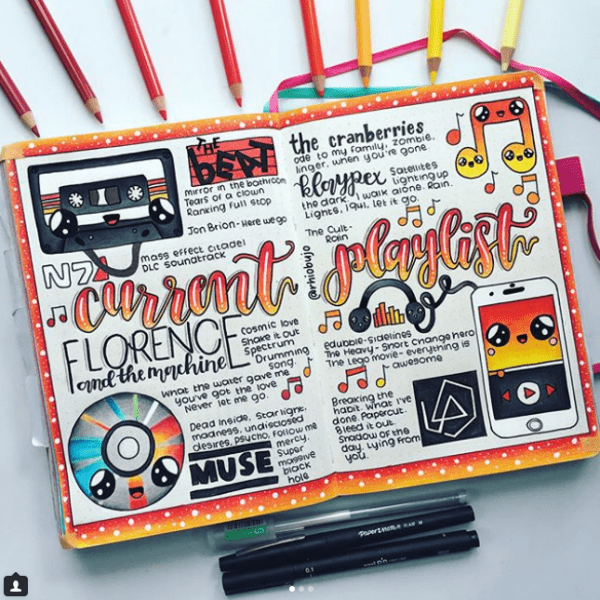 15 Stunning Orange Bullet Journal ideas and Spreads