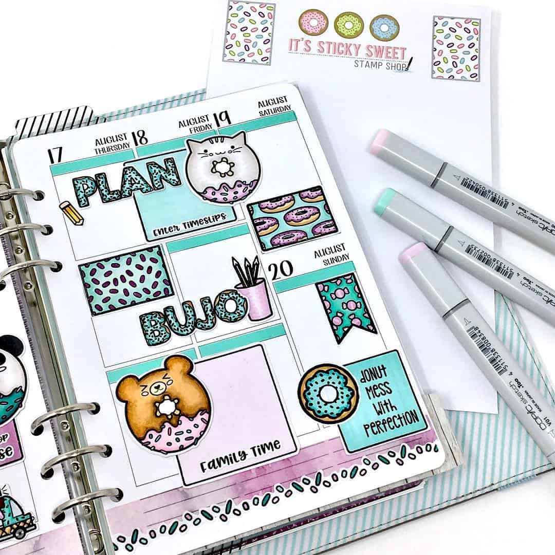 17 Donut bullet journal layout and spread ideas