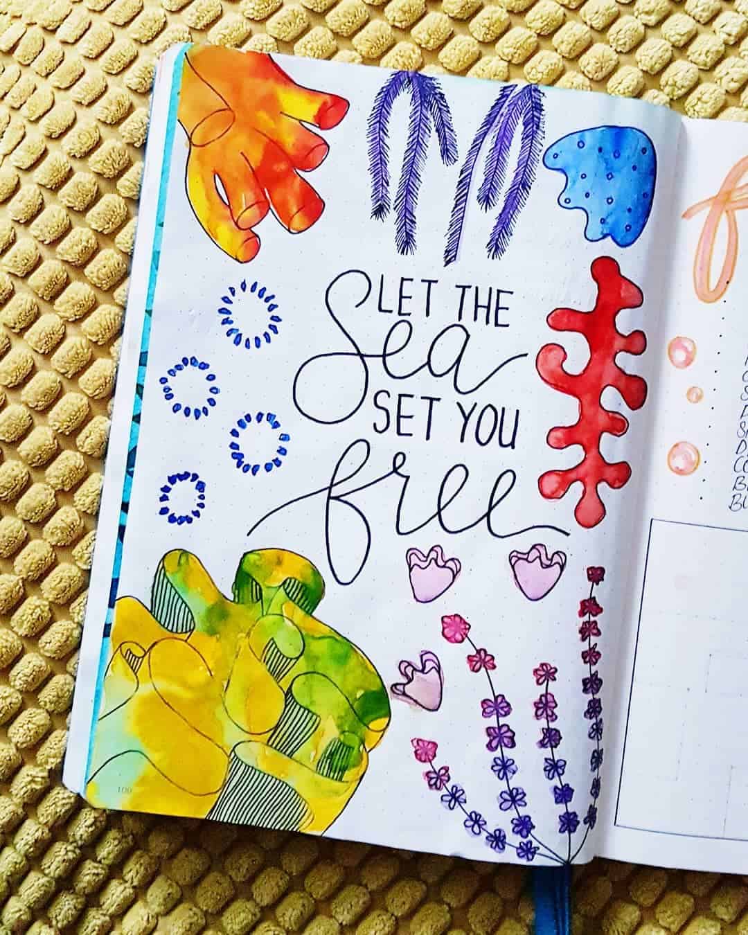 51 Amazing Ocean Bullet Journal layouts to delight YOU! | My Inner Creative