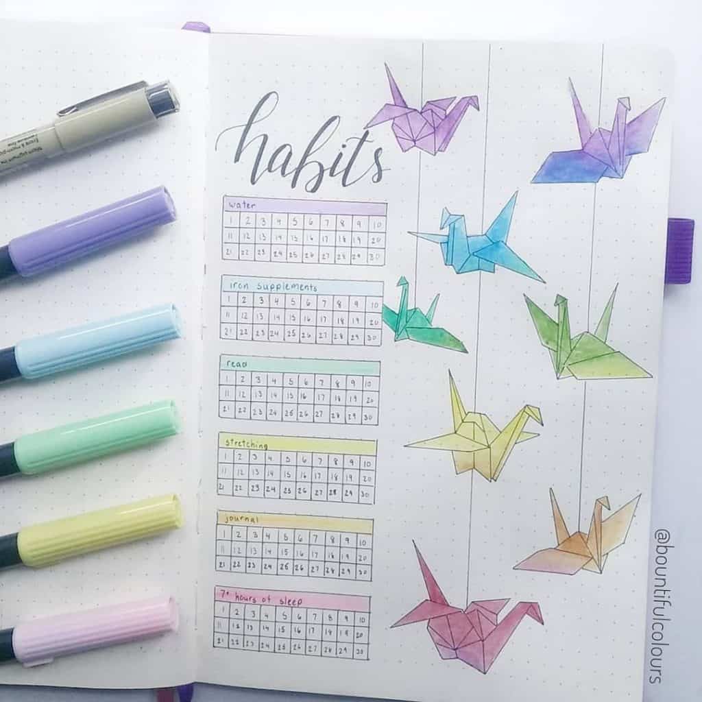 30+ eye-popping rainbow theme bullet journal spreads | My Inner Creative