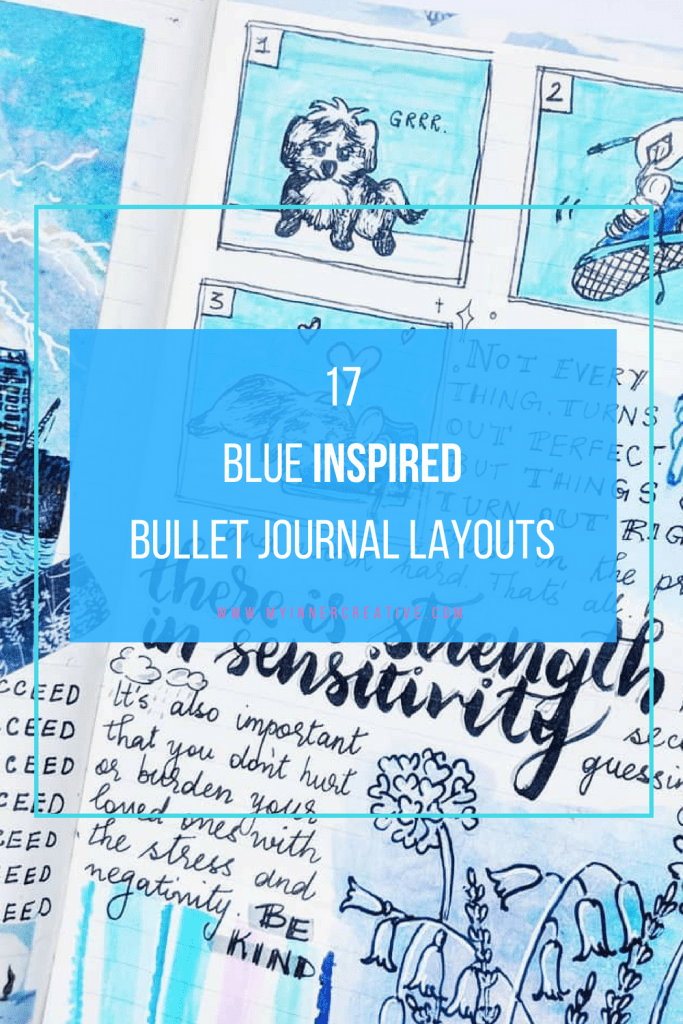 17 Blue Bullet journal spreads from August | My Inner Creative