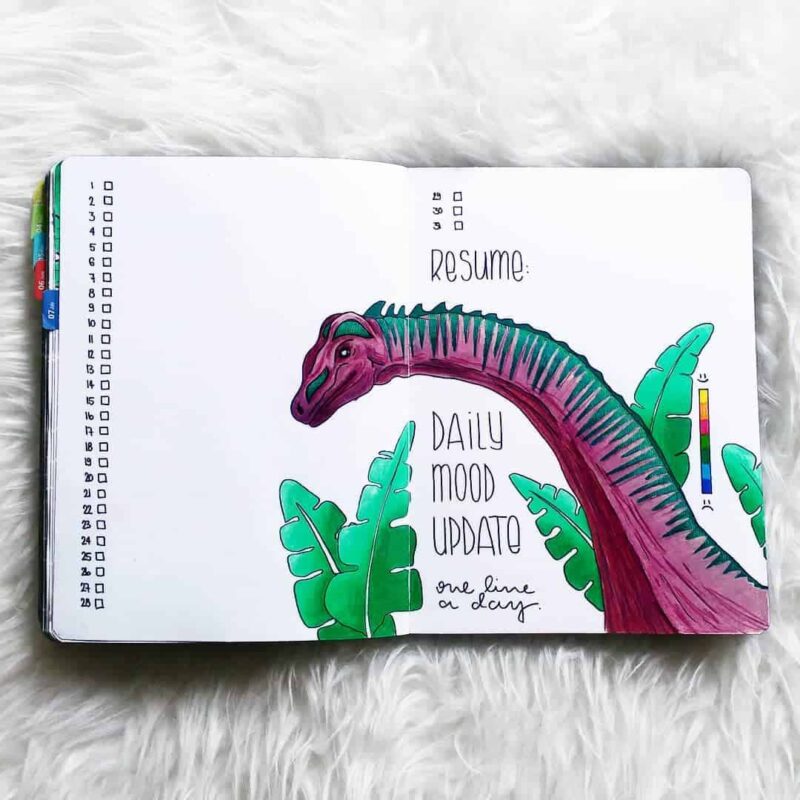 15 of the Best Exciting Dinosaur Bullet Journal Layouts For Jurassic Lovers