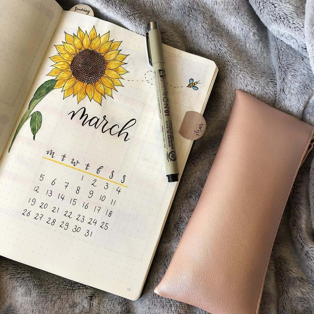 43 Super Sunny Sunflower bullet journal layout ideas | My Inner Creative