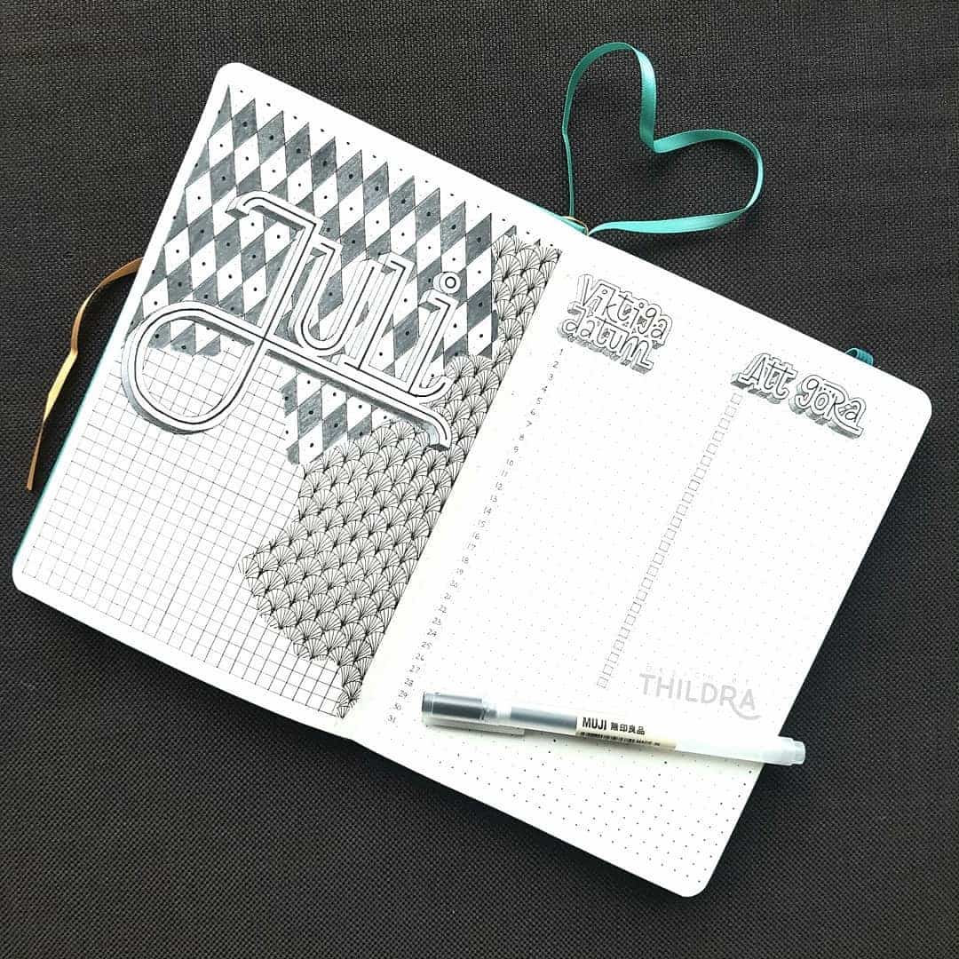 50+ Zendoodle Patterned bullet journal themes | My Inner Creative