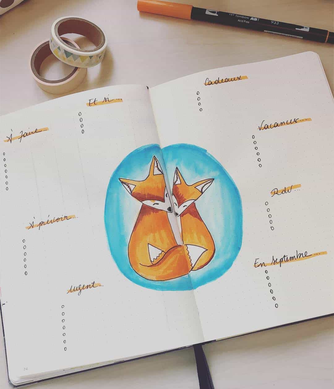 45 Foxy and Sly Fox themed bullet journal ideas | My Inner Creative