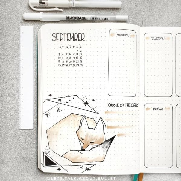 45 Foxy and Sly Fox themed bullet journal ideas | My Inner Creative