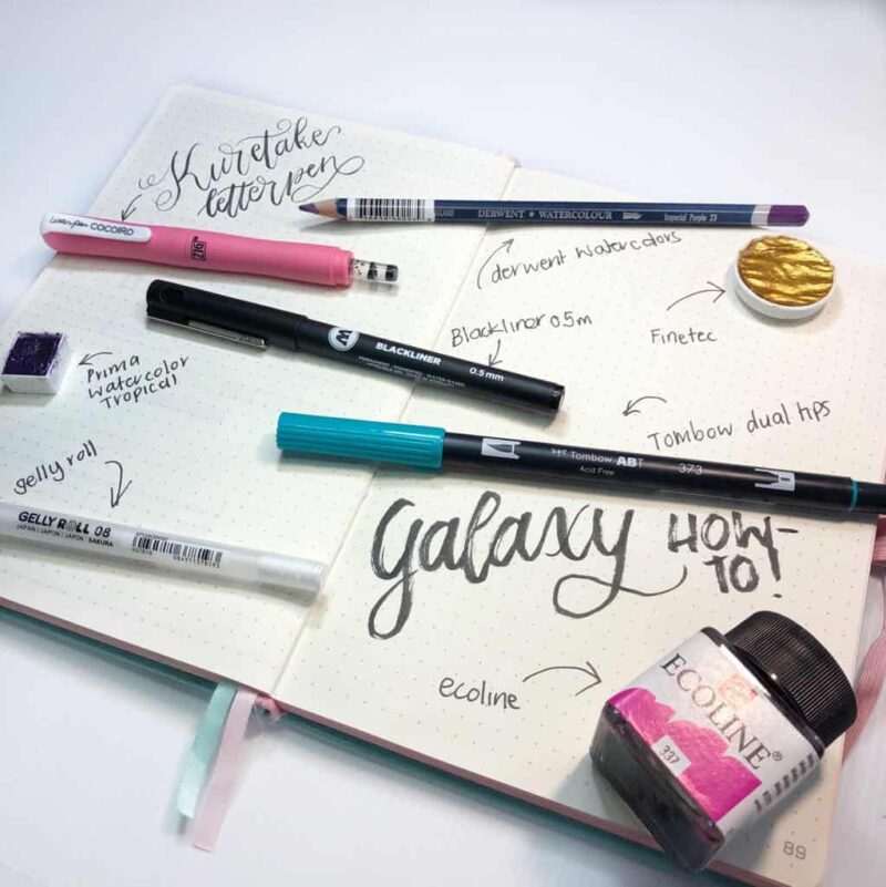 Galaxy Hand Lettering Tutorial - 4 styles! | My Inner Creative