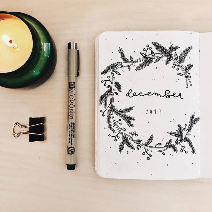 110+ Stunning December Inspired Bullet Journal Spreads + December Plan ...
