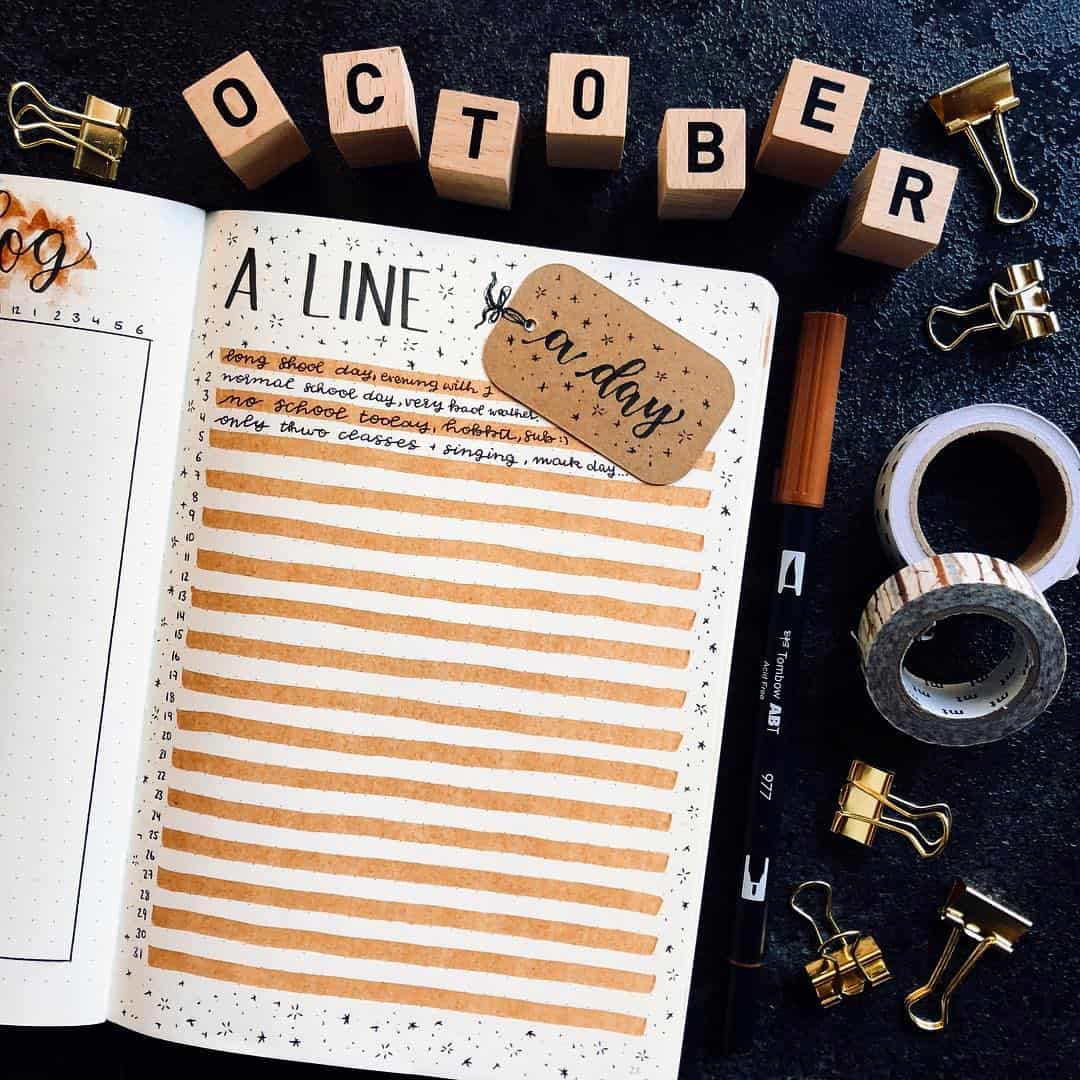 45 Different Styles To Create One Line A Day In Your Bullet Journal 45 Different Styles To Create One Line A Day In Your Bullet Journal