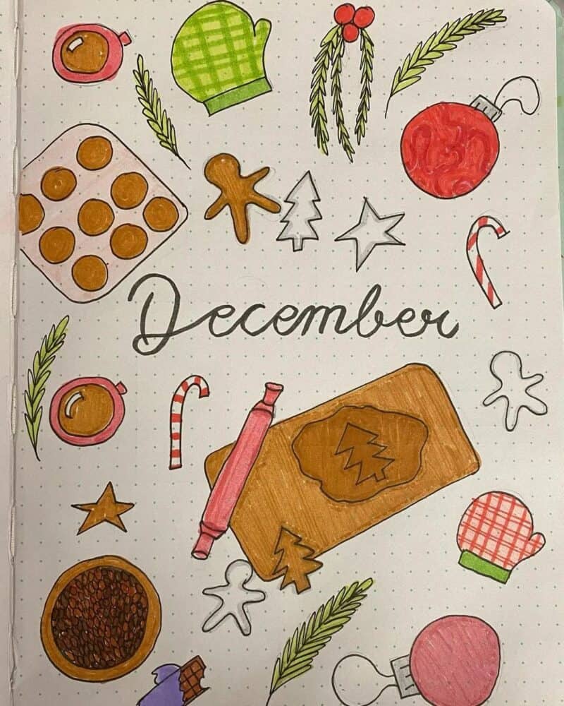 110+ Stunning December Inspired Bullet Journal Spreads + December Plan ...