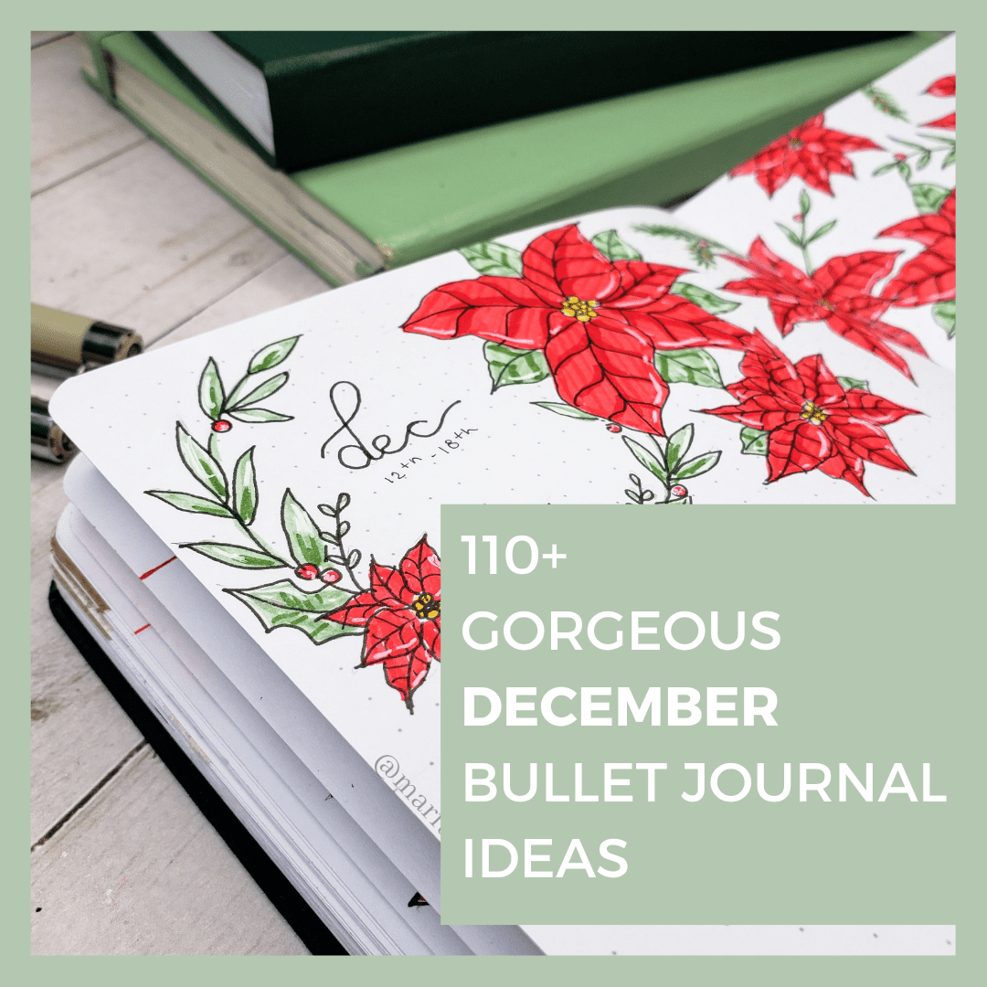 110+ Stunning December Inspired Bullet Journal Spreads + December Plan ...